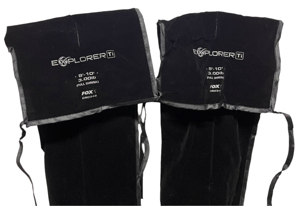 Fox Explorer Ti 8-10ft 3.00lb Full Shrink Rods X2. CRD349 – Fish For Tackle